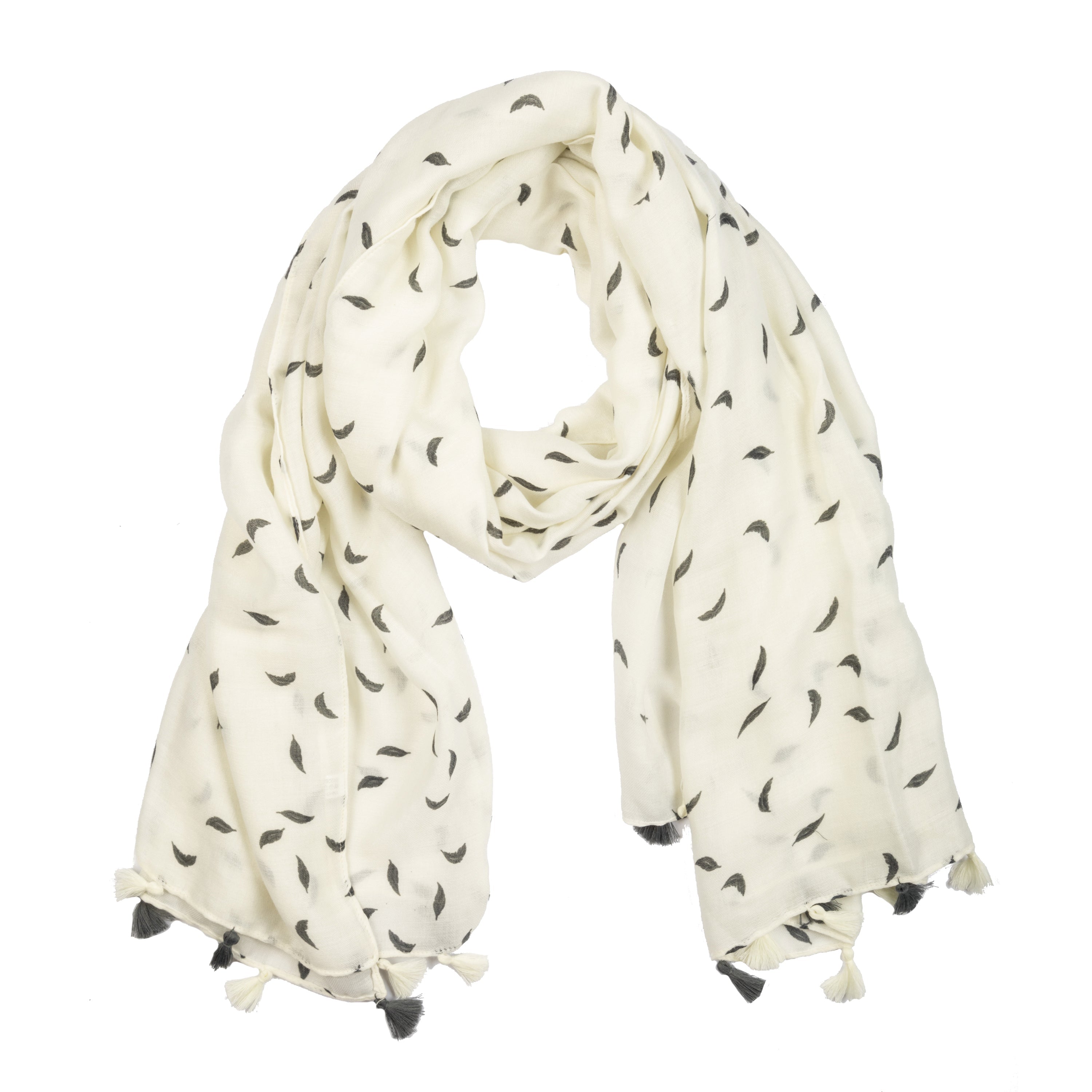 Phoebe Feather Print Scarf – San Diego Hat Company