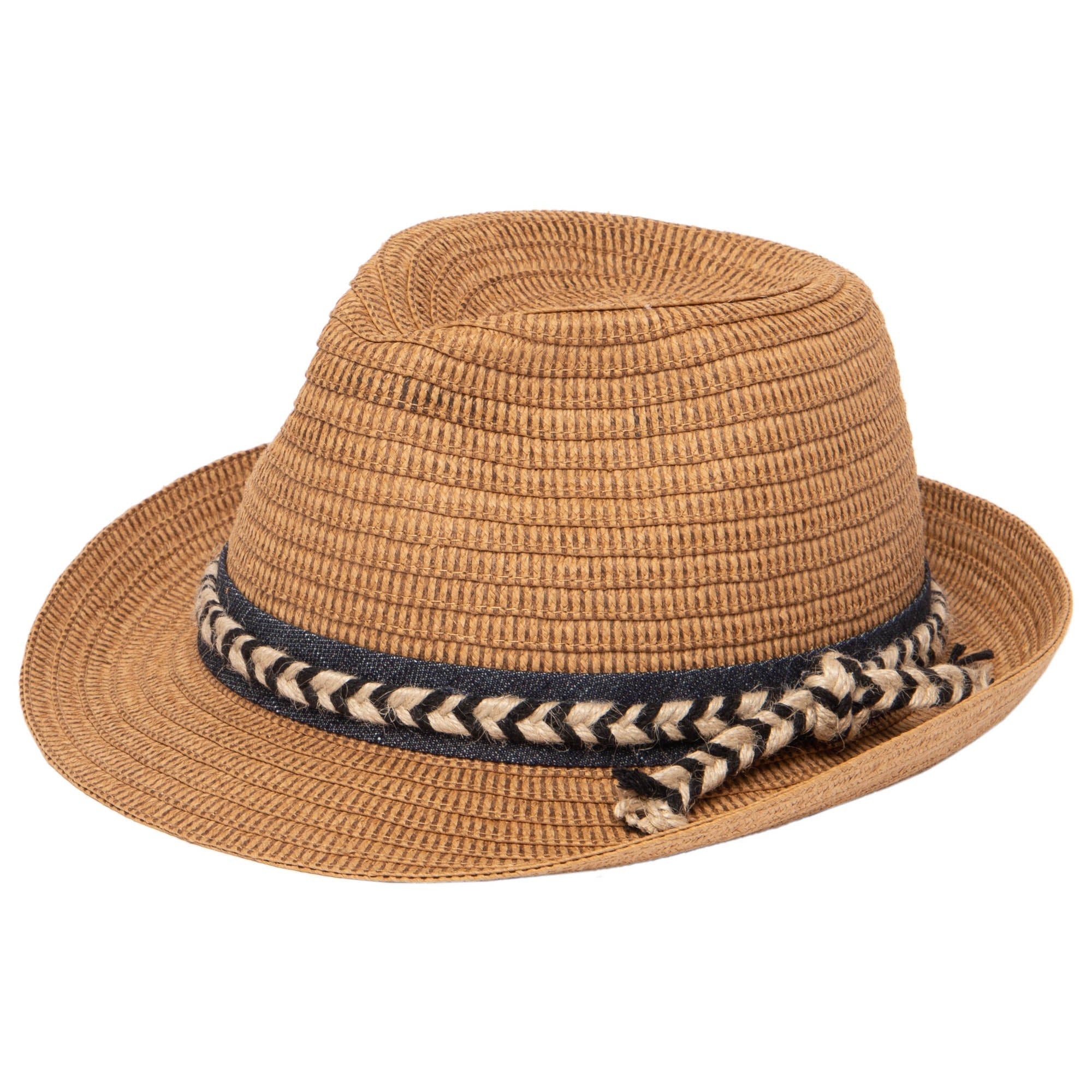 Paperbraid Stingy Brim Fedora with Layered Bands – San Diego Hat Company